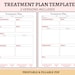 Treatment Plan Template Printable Fillable PDF Therapist Template ...