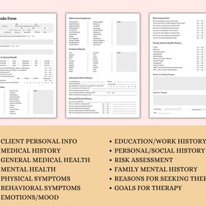 Therapy Client Intake Form Template: Fillable & Printable Counseling ...