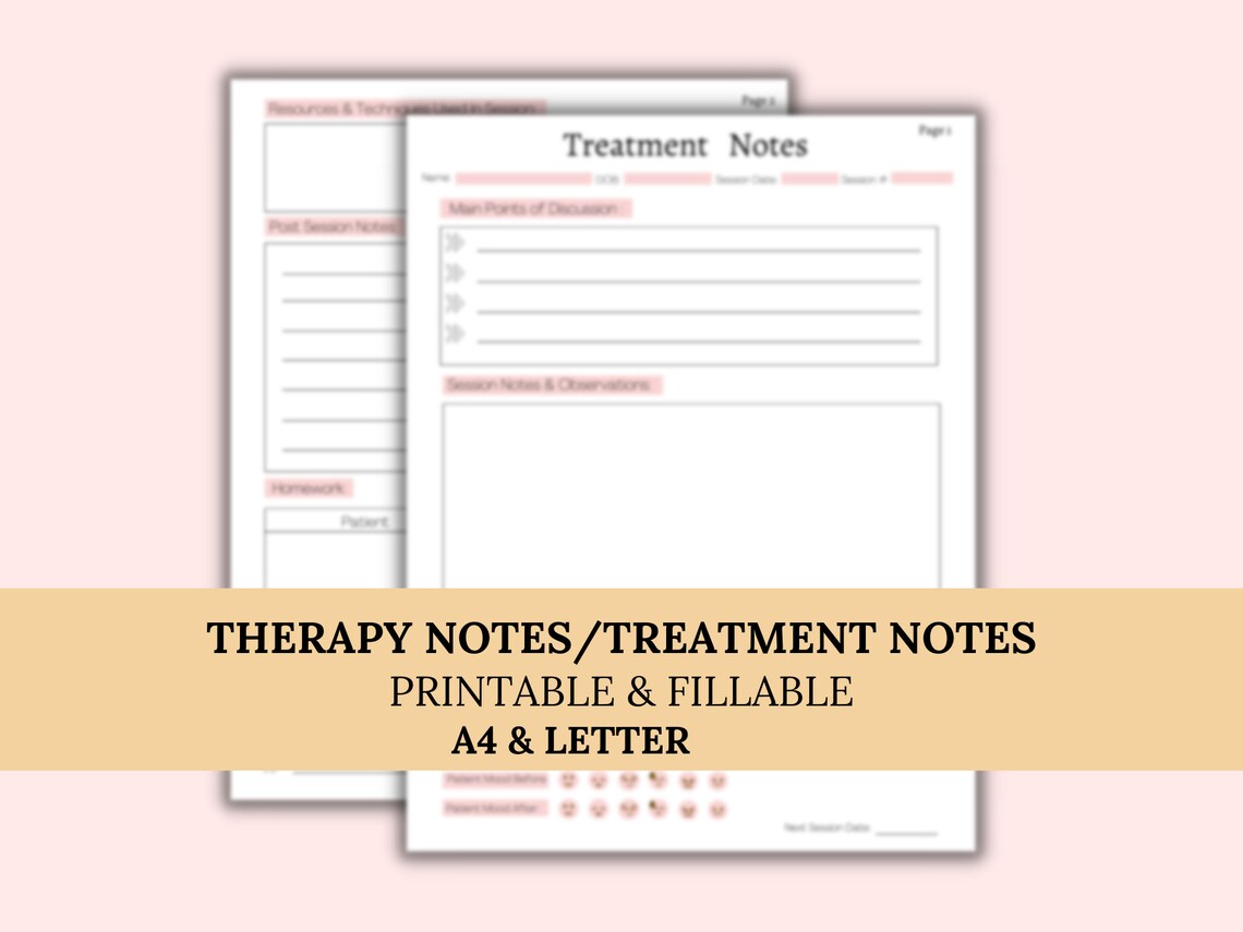 Therapy Documentation Bundle Therapist Tools, Client Progress Notes ...