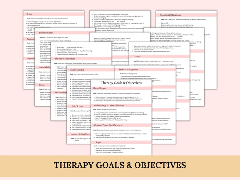 Therapist Bundle, Therapeutic Intervention, Therapy Goals, Therapy ...