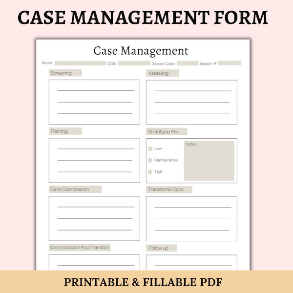Case Management Template - Etsy