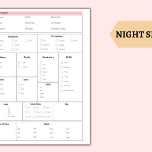 Ultimate Nurse Report Sheet Day & Night Shift With Medication | ICU ...