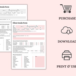 Therapy Client Intake Form Template: Fillable & Printable Counseling ...