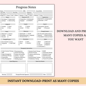 Progress Notes for Therapists | Client Counseling Template | Client ...