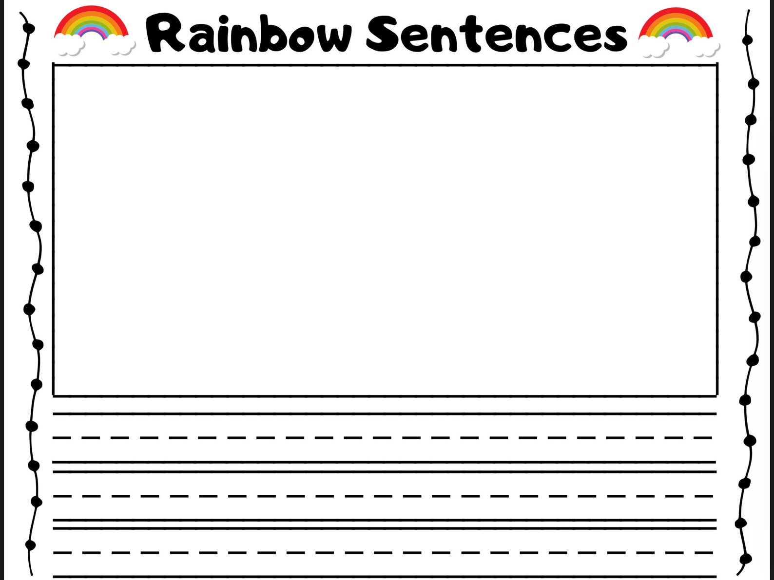 Silly Rainbow Sentences Fun Educational Writing Activity for - Etsy