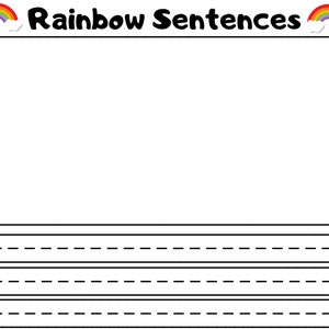 Silly Rainbow Sentences Fun Educational Writing Activity for | Etsy