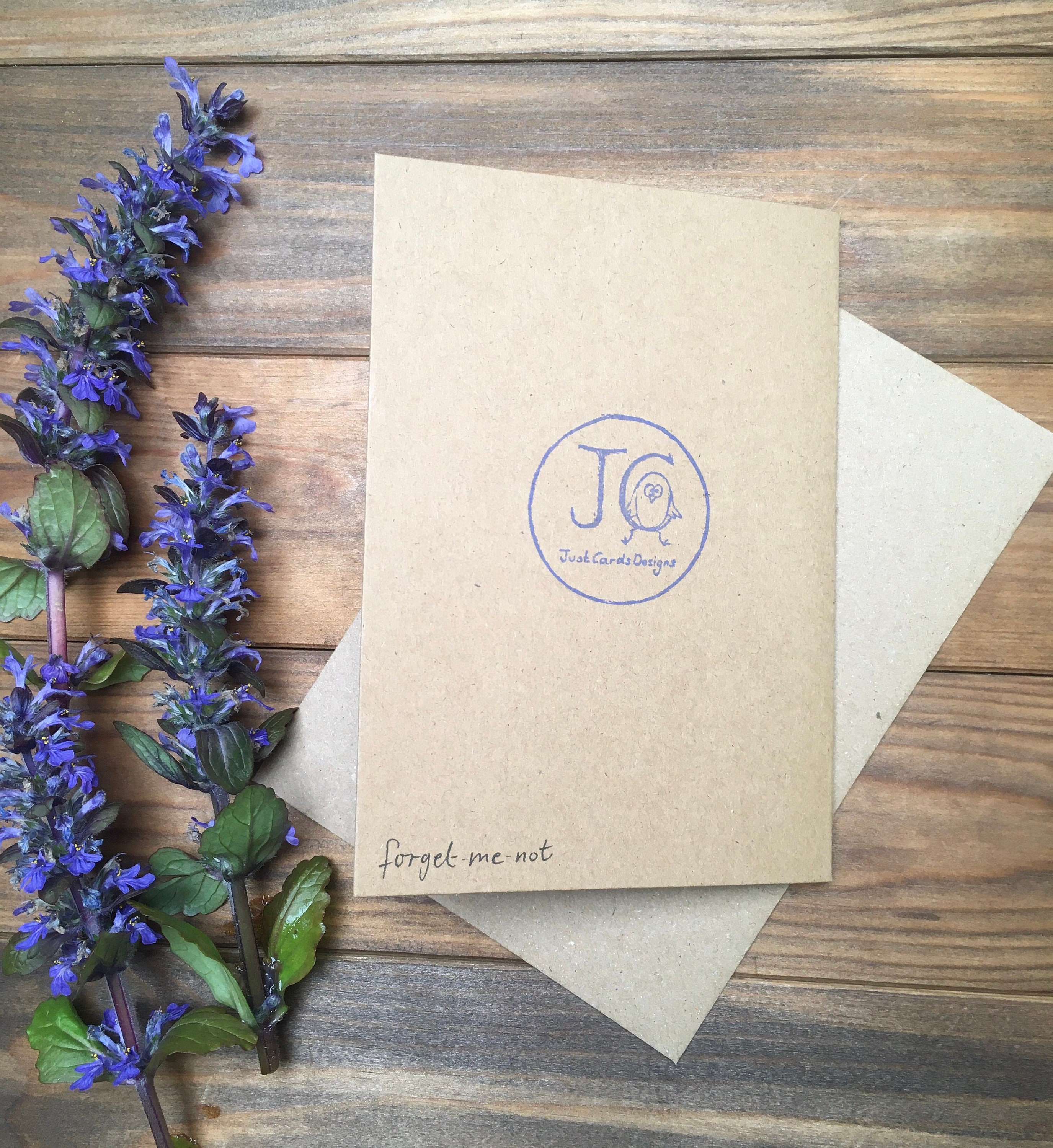 Forget-me-not Card Pressed Forget Me Nots Bereavement Card | Etsy UK