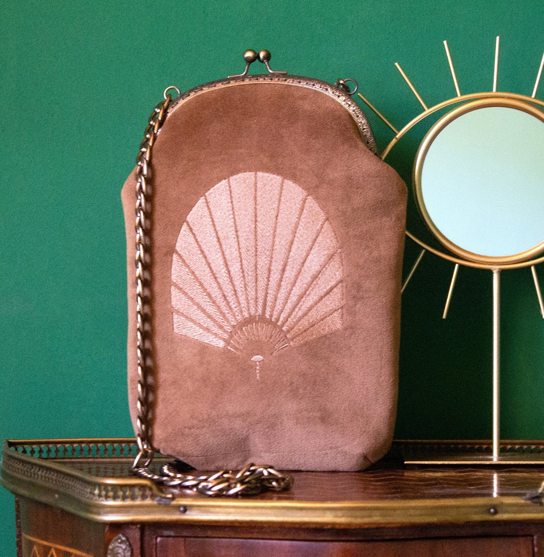 Handmade Kiss Lock Frame Bag Cross Body Embroidered Bag Palm - Etsy