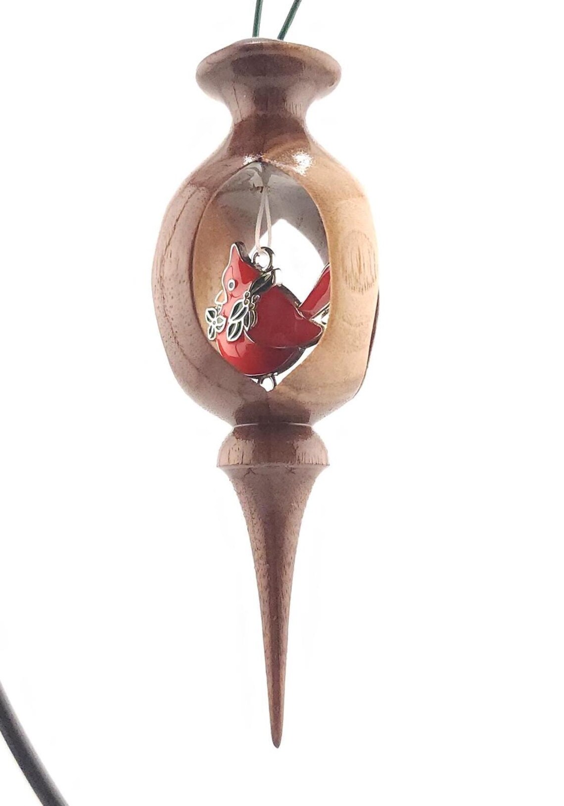 Memorial Ornament With Cardinal Within an Inside-out Wood Turning - Etsy