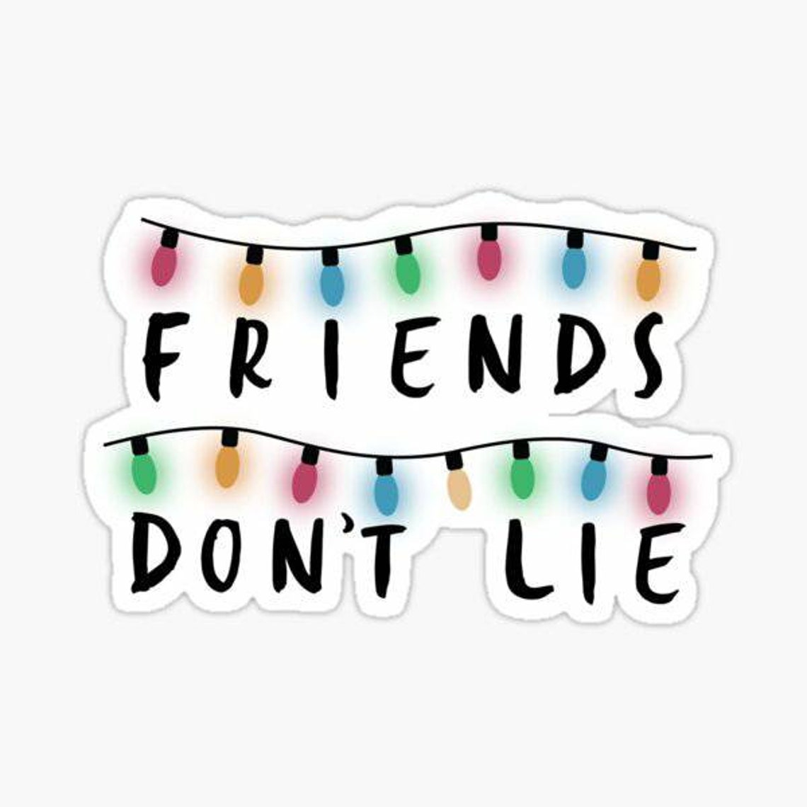 Stranger Things Friends Don't Lie Stickers / Weatherproof | Etsy