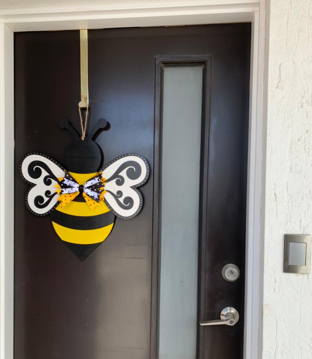 BEE DOOR HANGER Template for Diy a Beautiful Ornament. Cdr, Dxf, Ai - Etsy