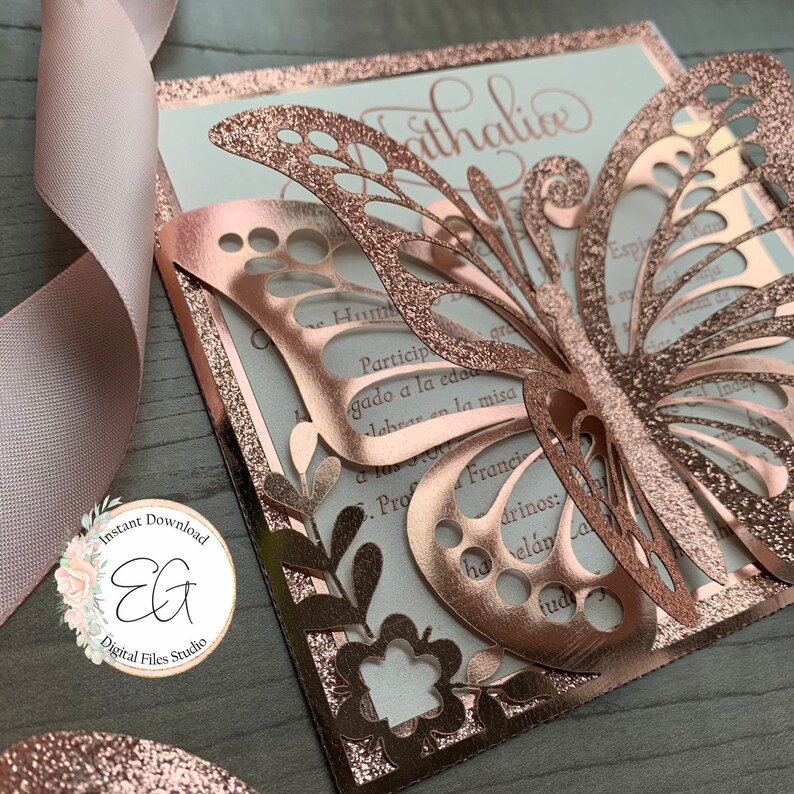 6x6 BUTTERFLY CARD TEMPLATE Svg Pdf Cdr Ai - Etsy