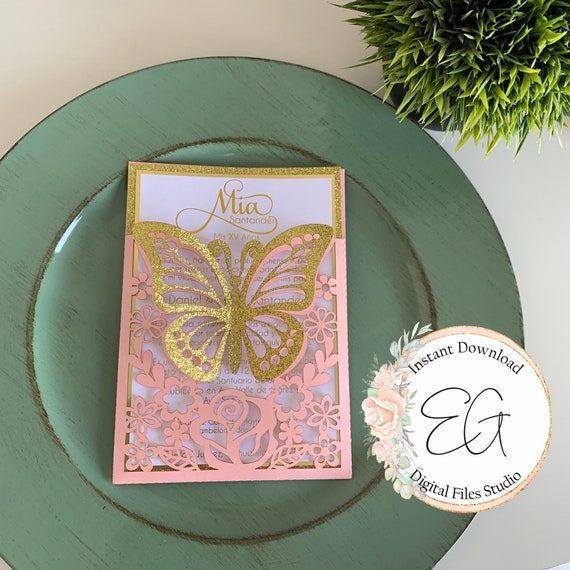 Butterfly Cut Out Invitation Butterfly Invitation, Butterfly Birthday