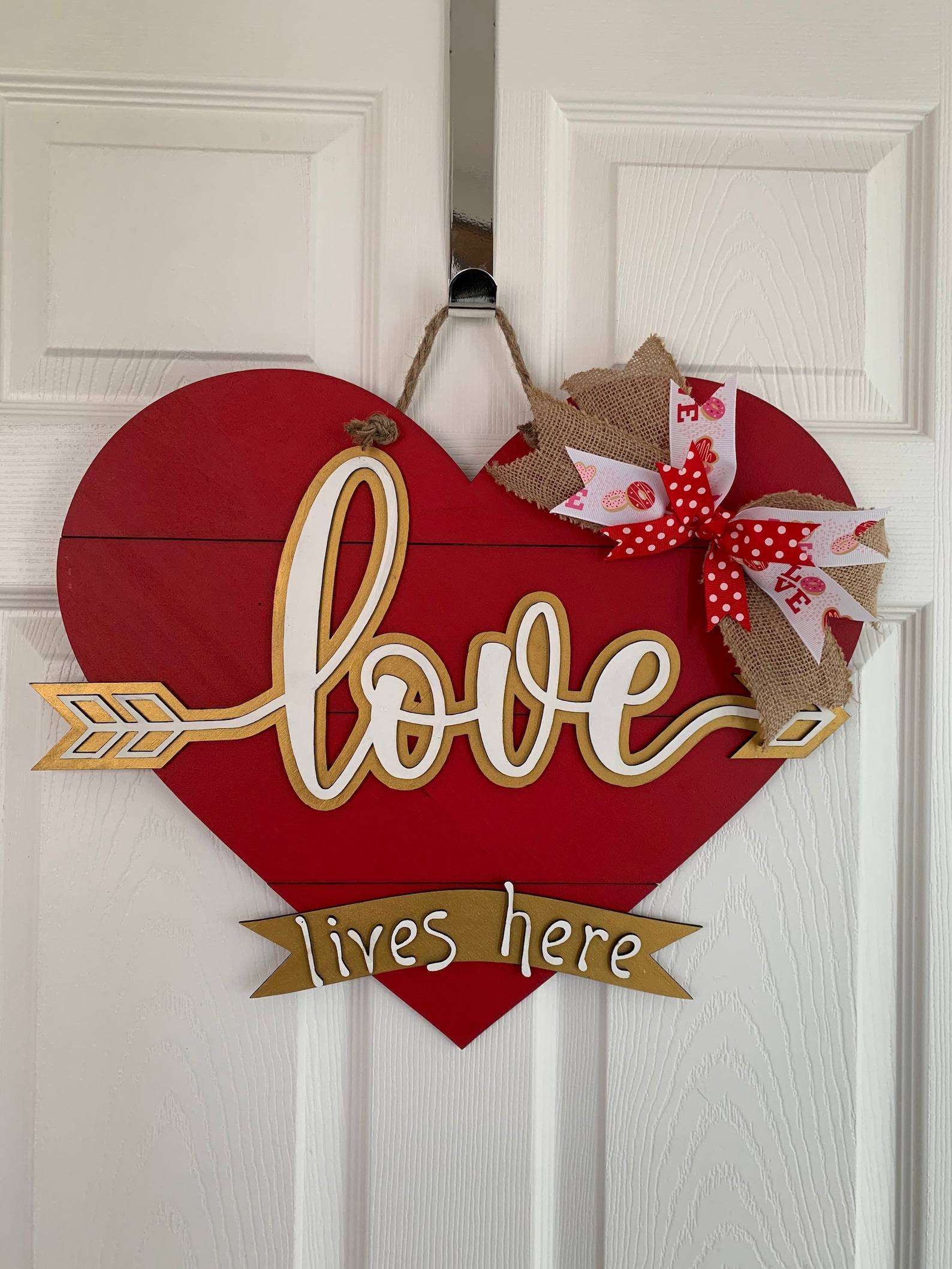 VALENTINE'S DAY DOOR Hanger Svg File for Laser Cut - Etsy