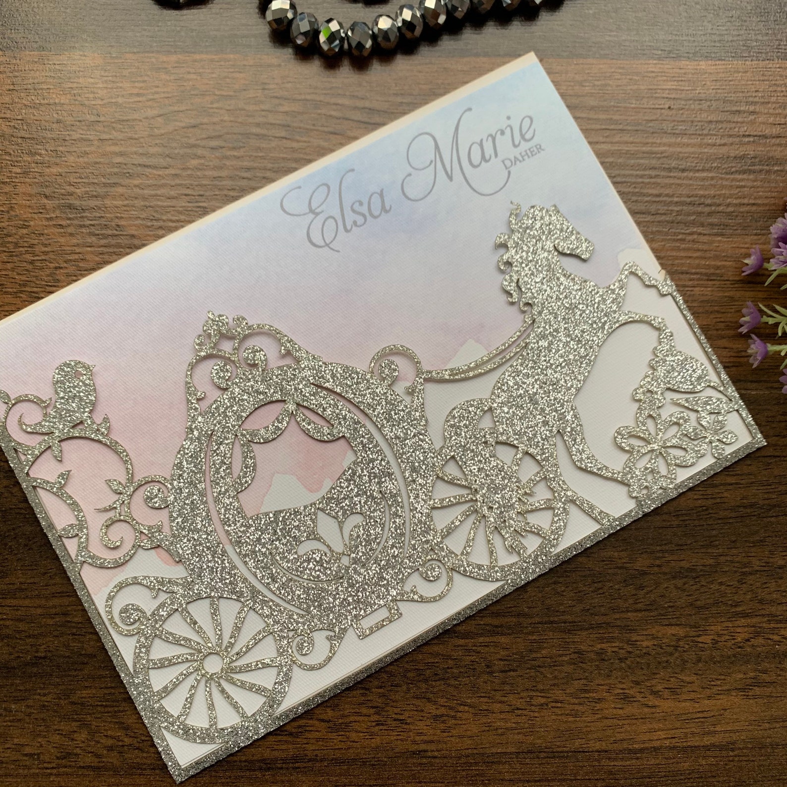 7” X 5” Carriage Card Template for Laser Cut. Svg, Cdr, Ai, Eps, Dxf ...