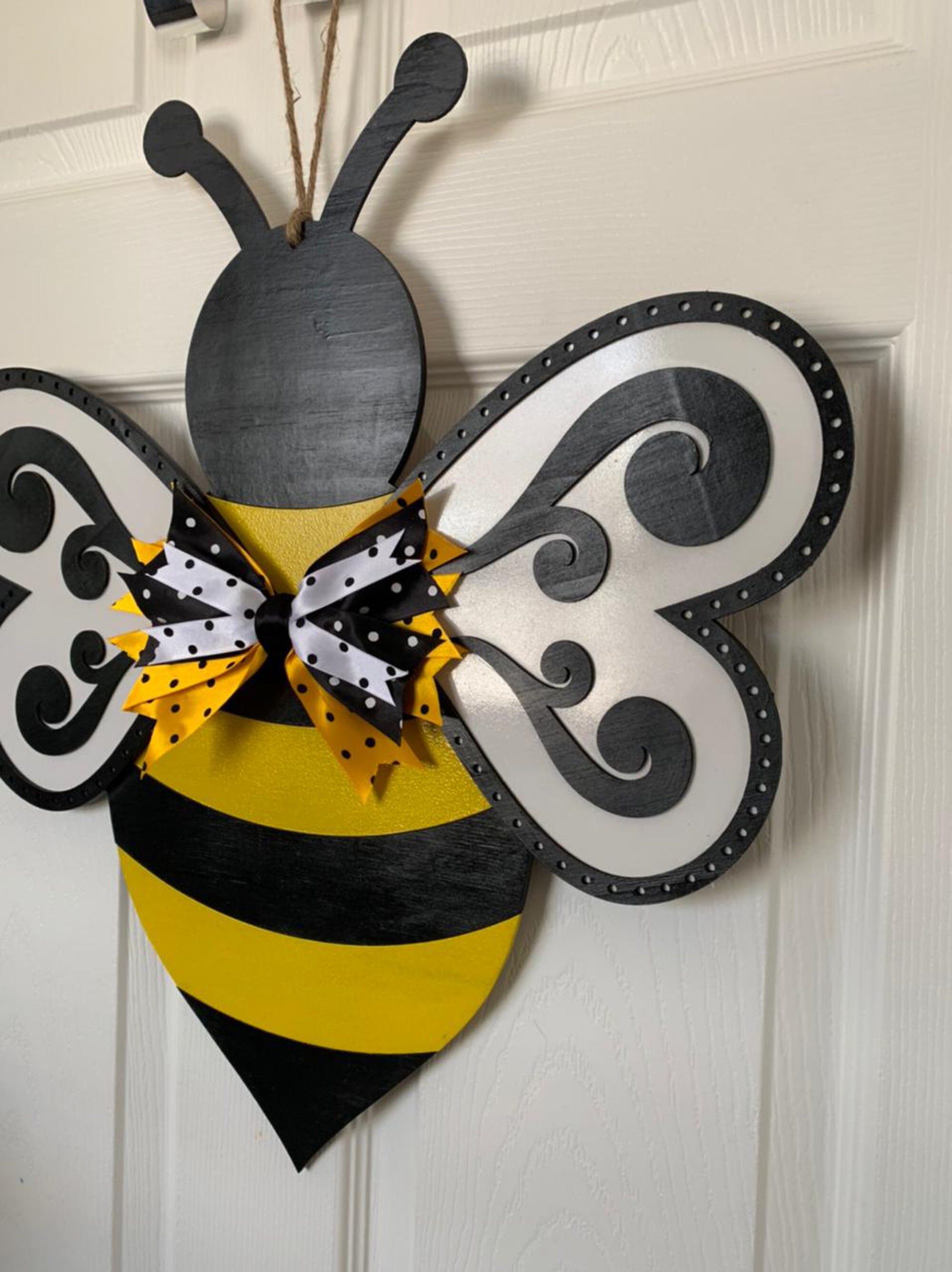 BEE DOOR HANGER Template for Diy a Beautiful Ornament. Cdr, Dxf, Ai - Etsy