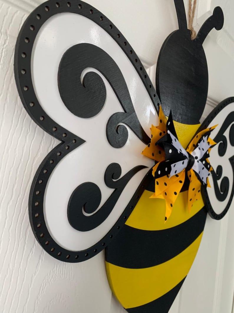 BEE DOOR HANGER Template for Diy a Beautiful Ornament. Cdr | Etsy