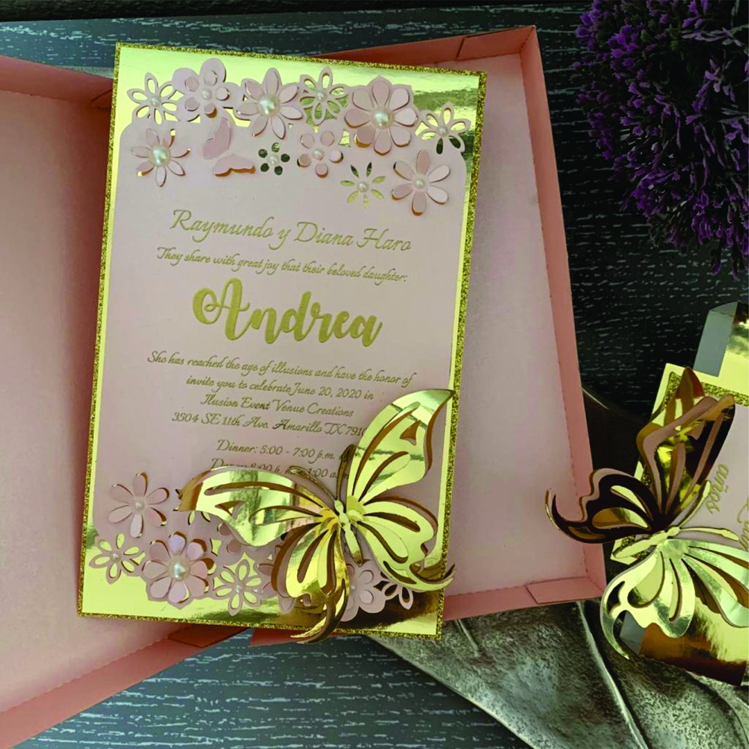 INVITACION EN CAJA Archivo de corte para hacer una bonita invitación de ...