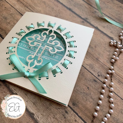 Baptism Favor Box Template .svg .dxf .eps .pdf .png - Etsy