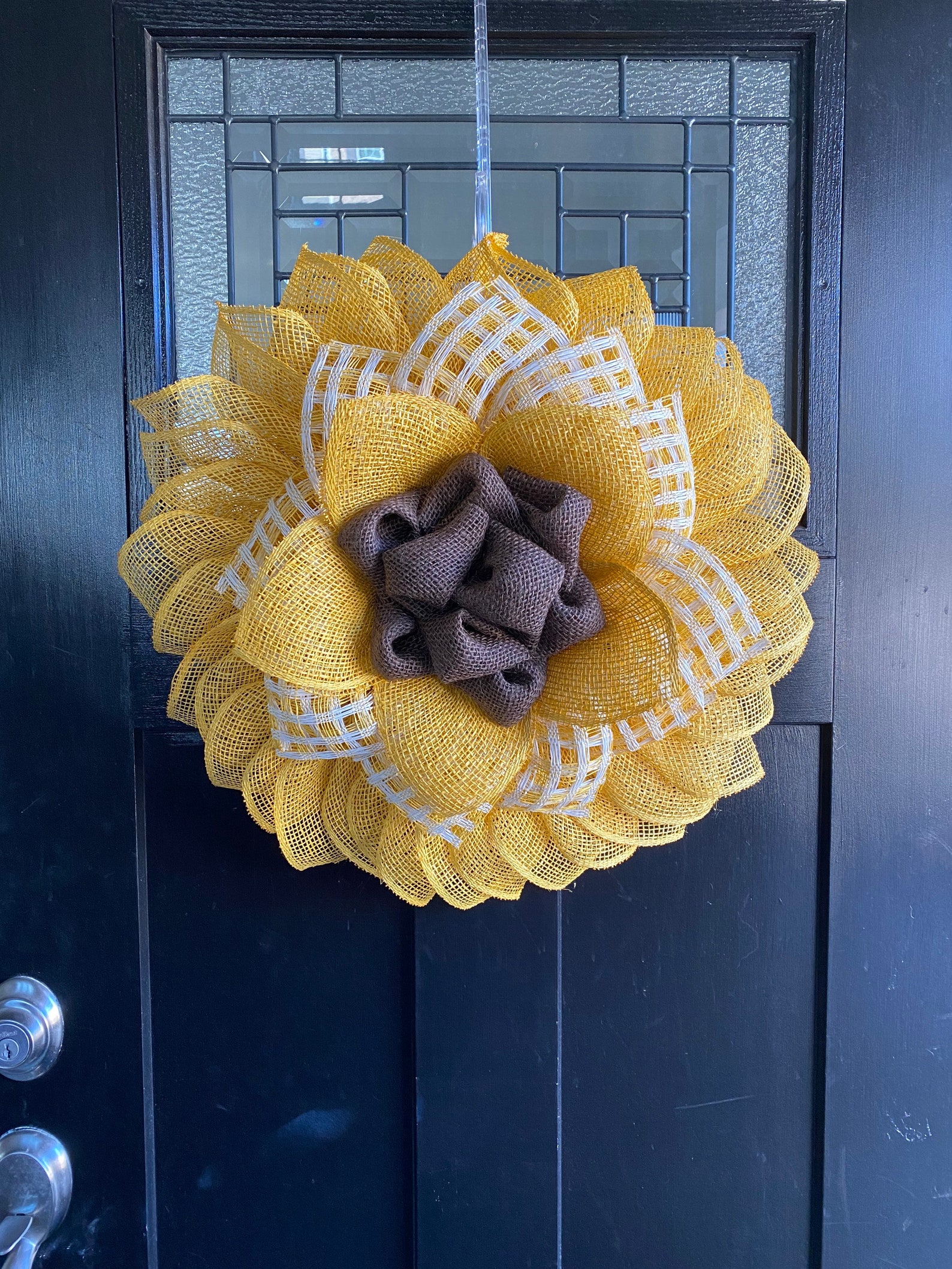 Spring Sunflower Wreath for Front Door, Sunflower Lover Gift, Farmhouse ...