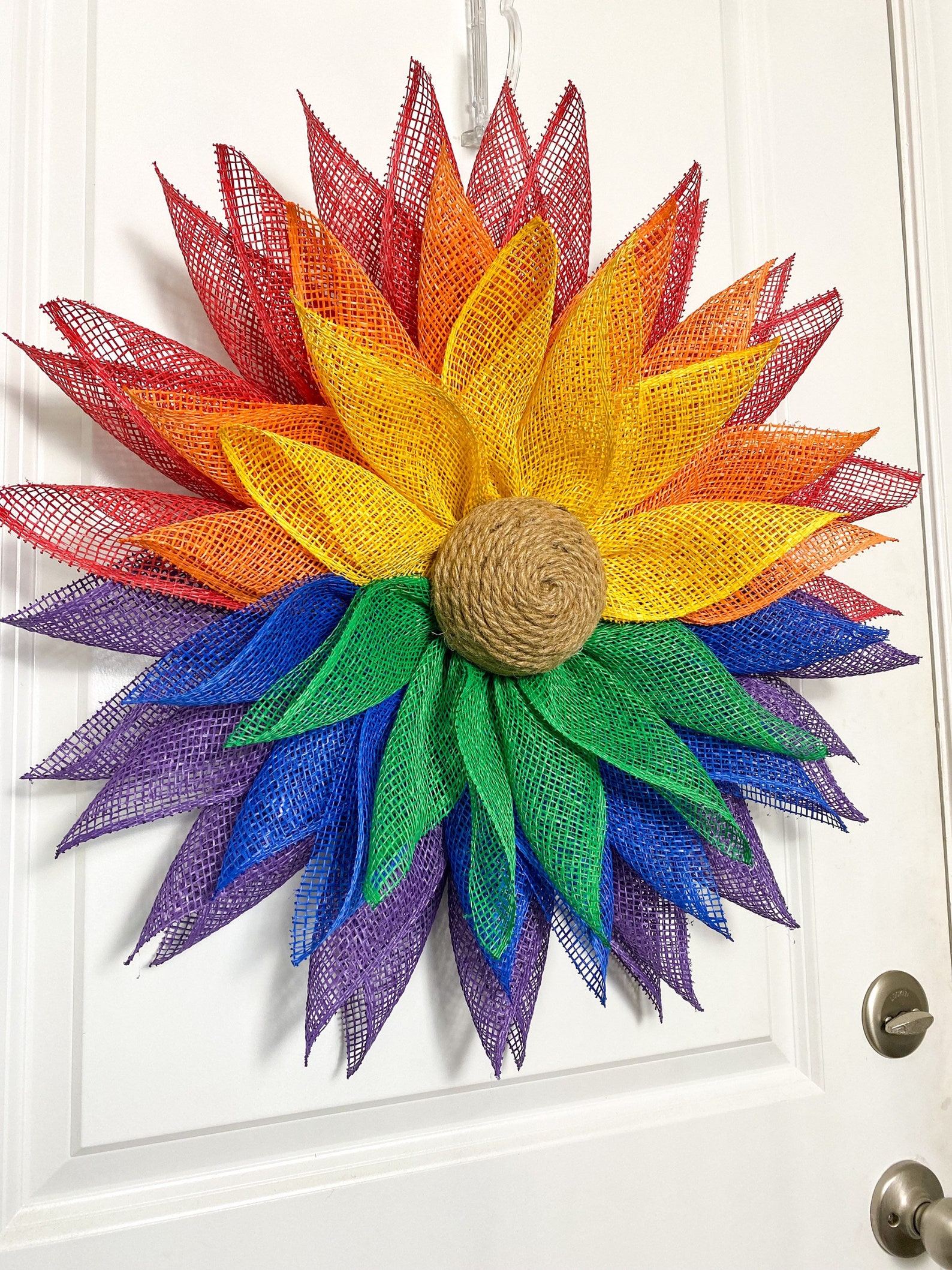 Rainbow Pride Front Door Wreath, Pride Door Decor, LGBTQ Wreath ...