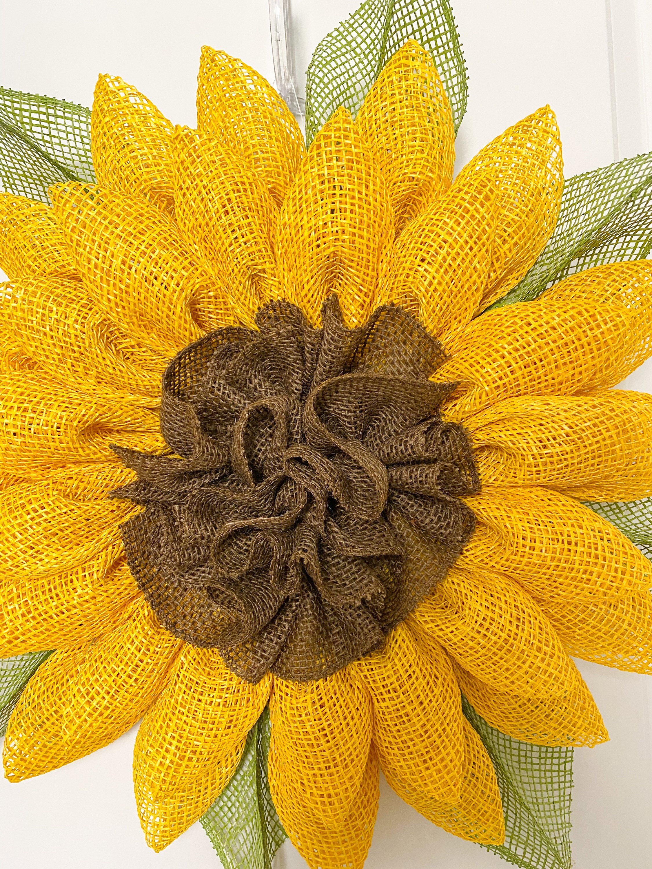 Sunflower Front Door Wreath, Spring Sunflower Wreath, Sunflower Door ...