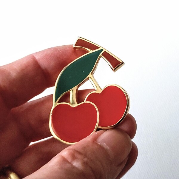 Cherry Brooch - Etsy