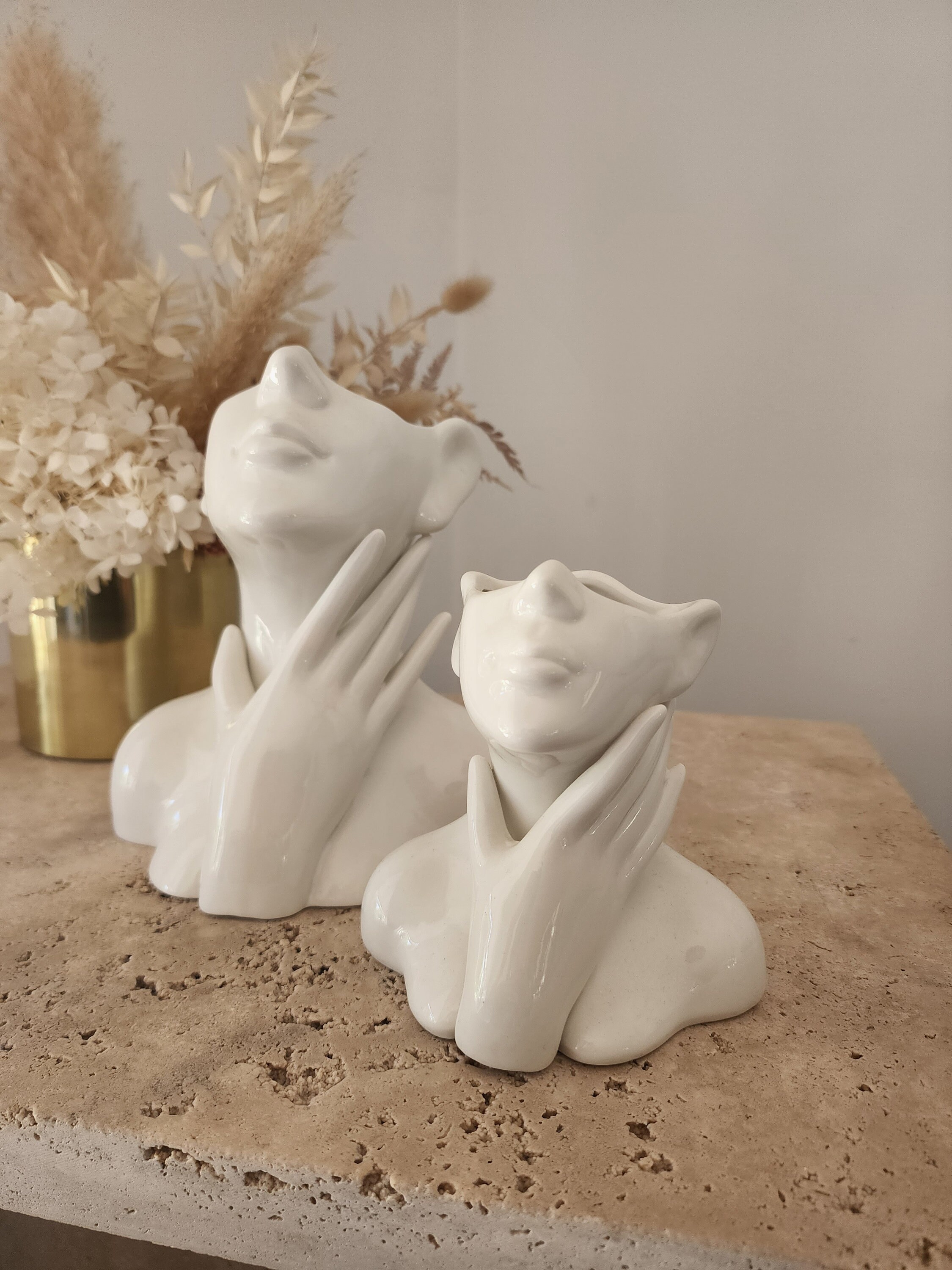 Female Vase, Ceramic Vase, Art Deco, Minimal Vase, Home Decor, Gift ...