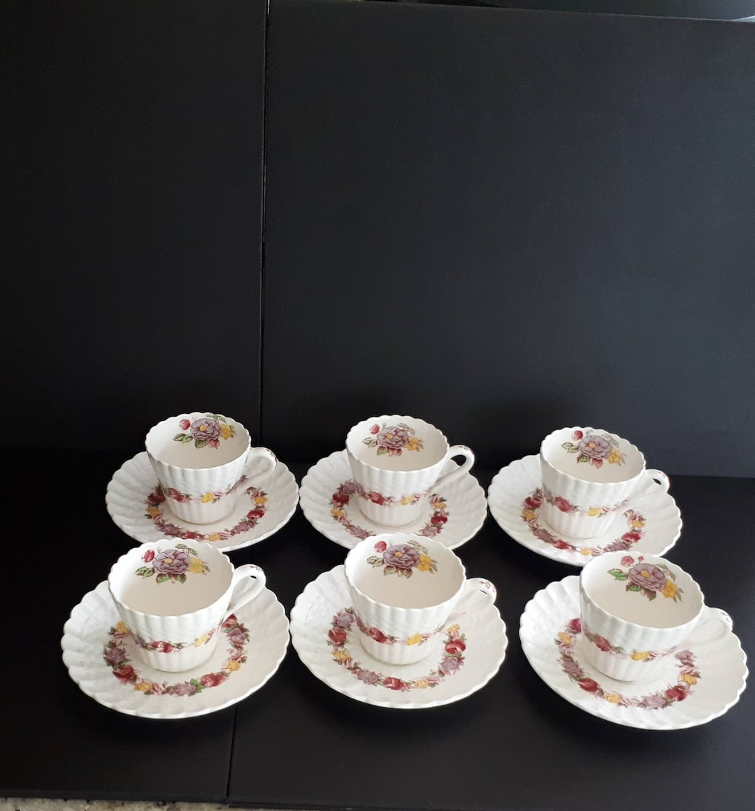 Copeland Spode England Demitasse Rose Briar Cup and Saucer - Etsy