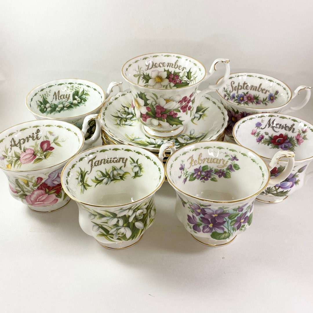 Royal Albert Flower of the Month Cup & Saucer Excellent Gift Idea Get ...