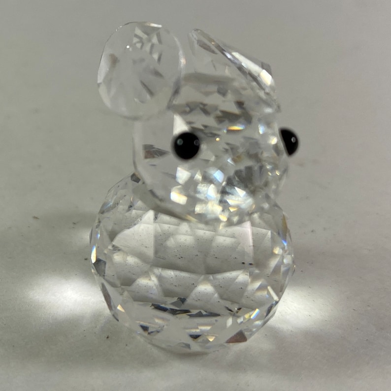 Swarovski Crystal Mini Figurine Rabbit / Bunny Black Eyes 3cms Tall - Etsy