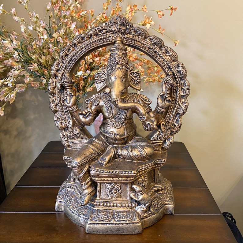 Tall Ganesha Statue, Hindu God Resin Sculpture, 16.5" - Etsy
