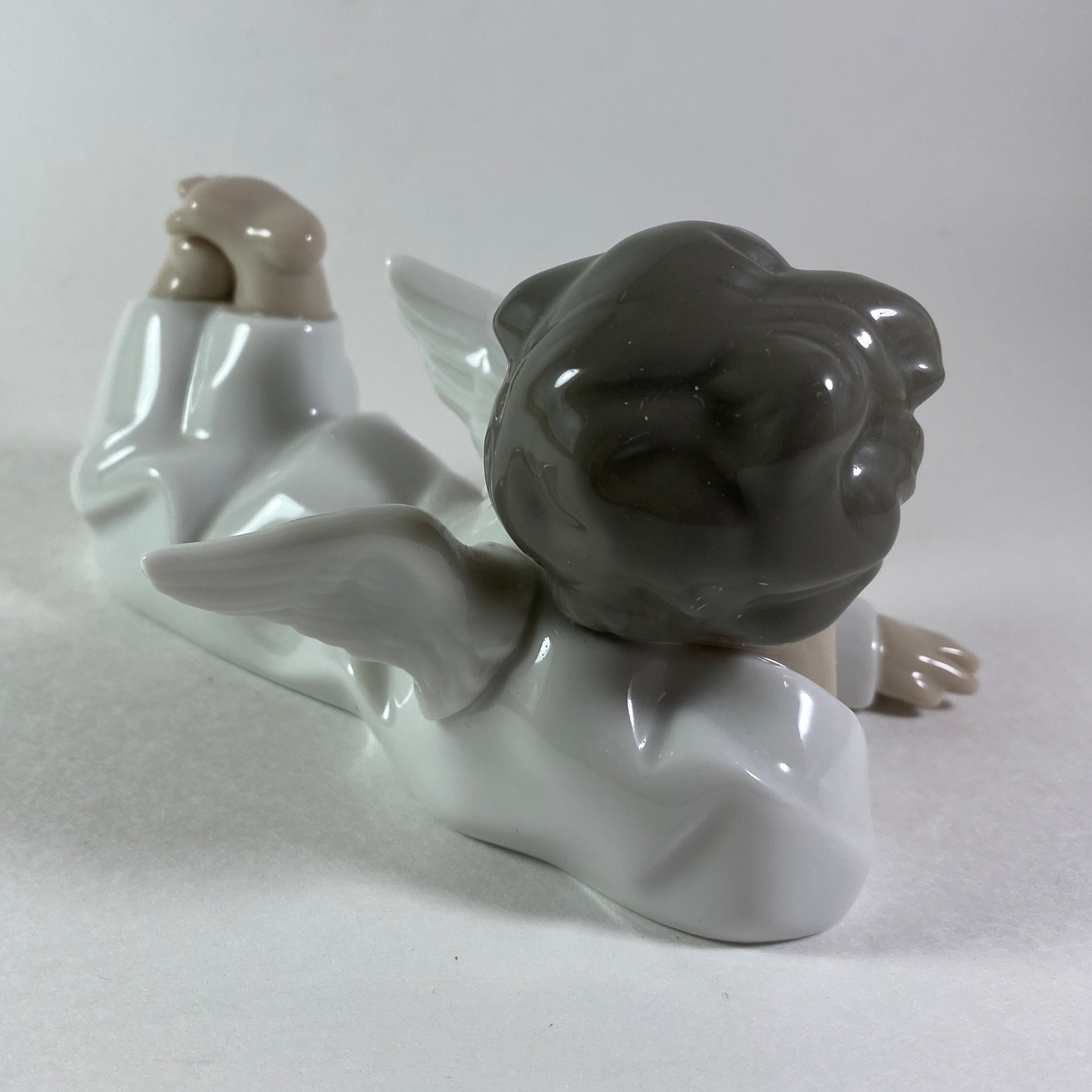 Lladro Angel Figurine in Glossy Porcelain Lying Down With Legs - Etsy
