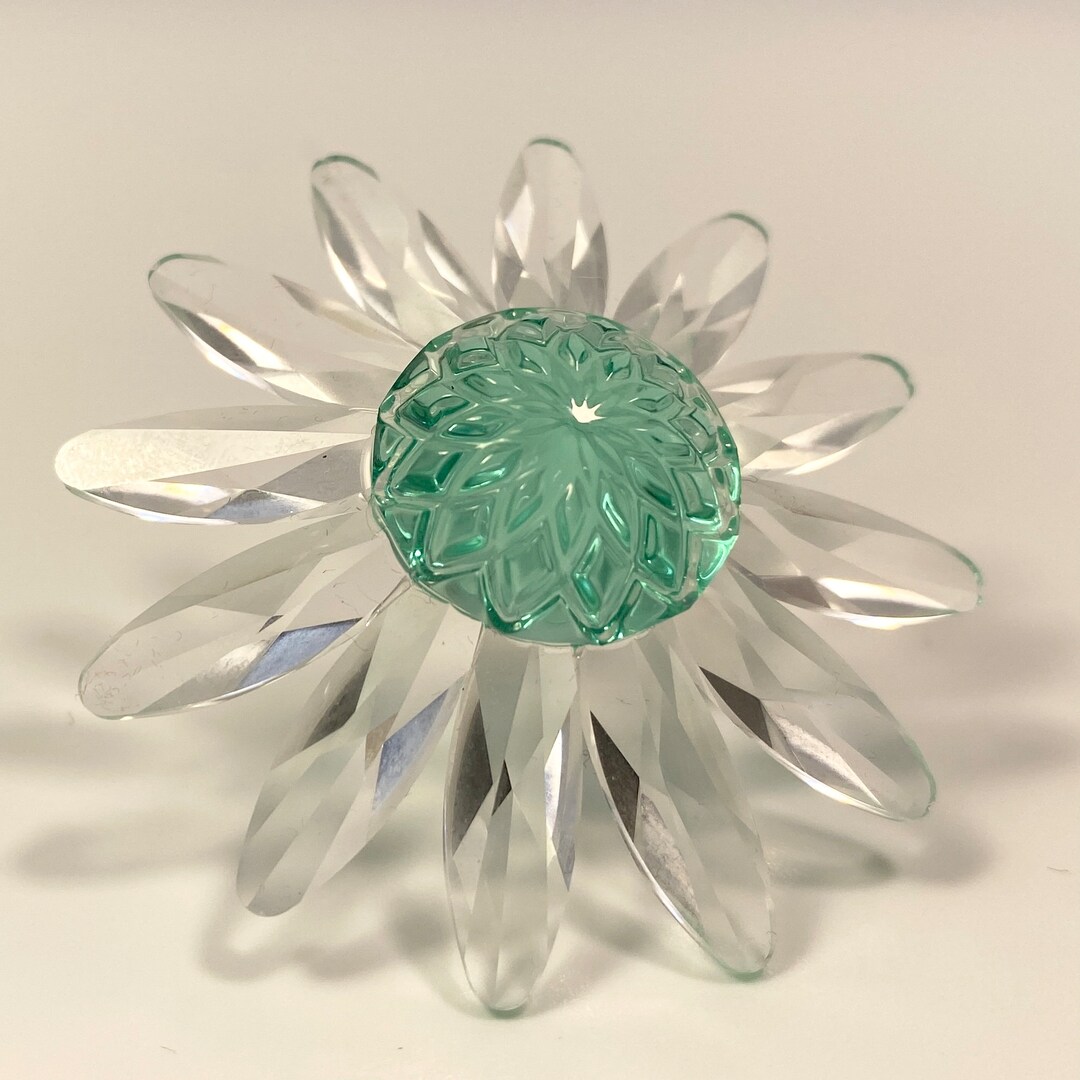 Swarovski Crystal SCS Green Daisy Flower Figurine, Original Box - Etsy