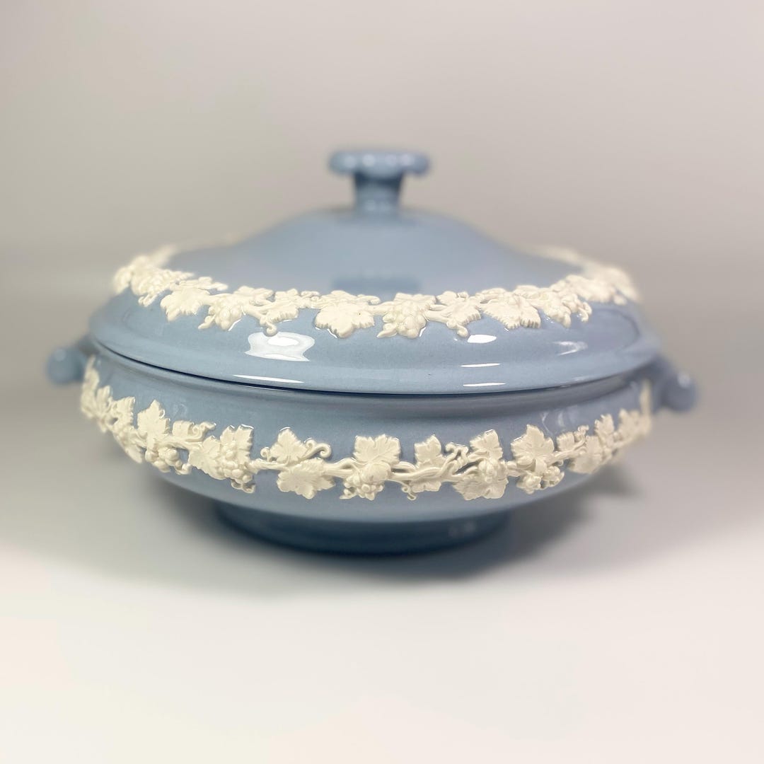 1950s RARE Wedgwood Blue Etruria Barlaston Blue Queensware Platter - Etsy