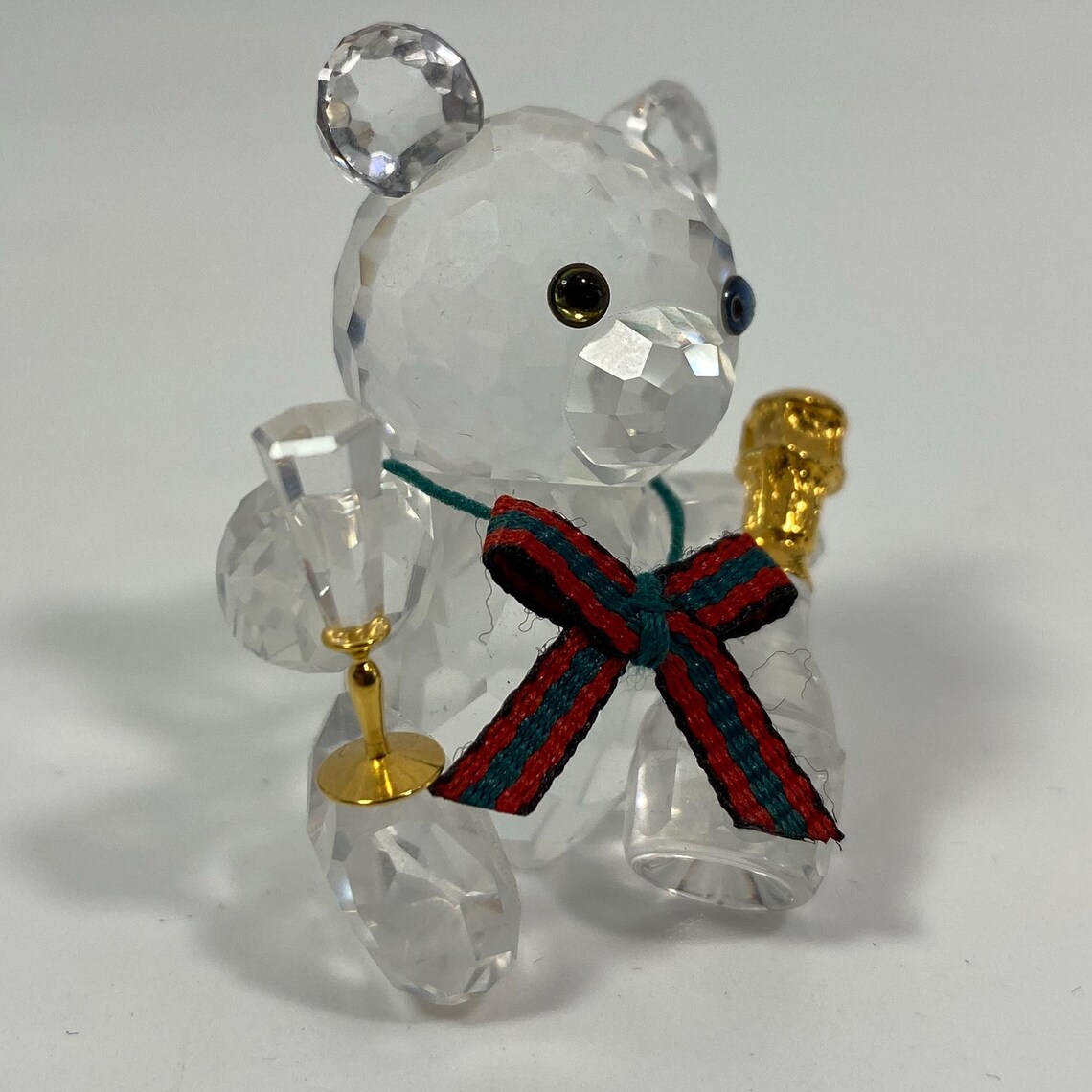 RARE!! Swarovski Crystal Kris Bear W/champagne Bottle and Flute ...