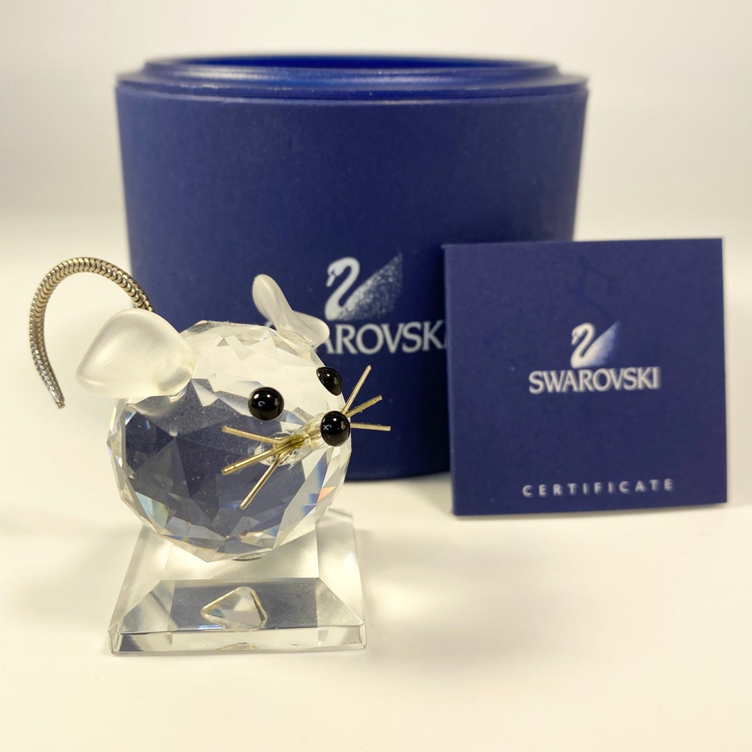 Swarovski Mouse Metal Tail Var 2 Round Base Cut Crystal Glass Summer ...