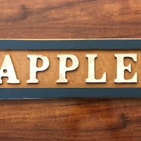 Autumn Fall Apple Picking Sign Modern Farmhouse Rustic Wall Decor ...