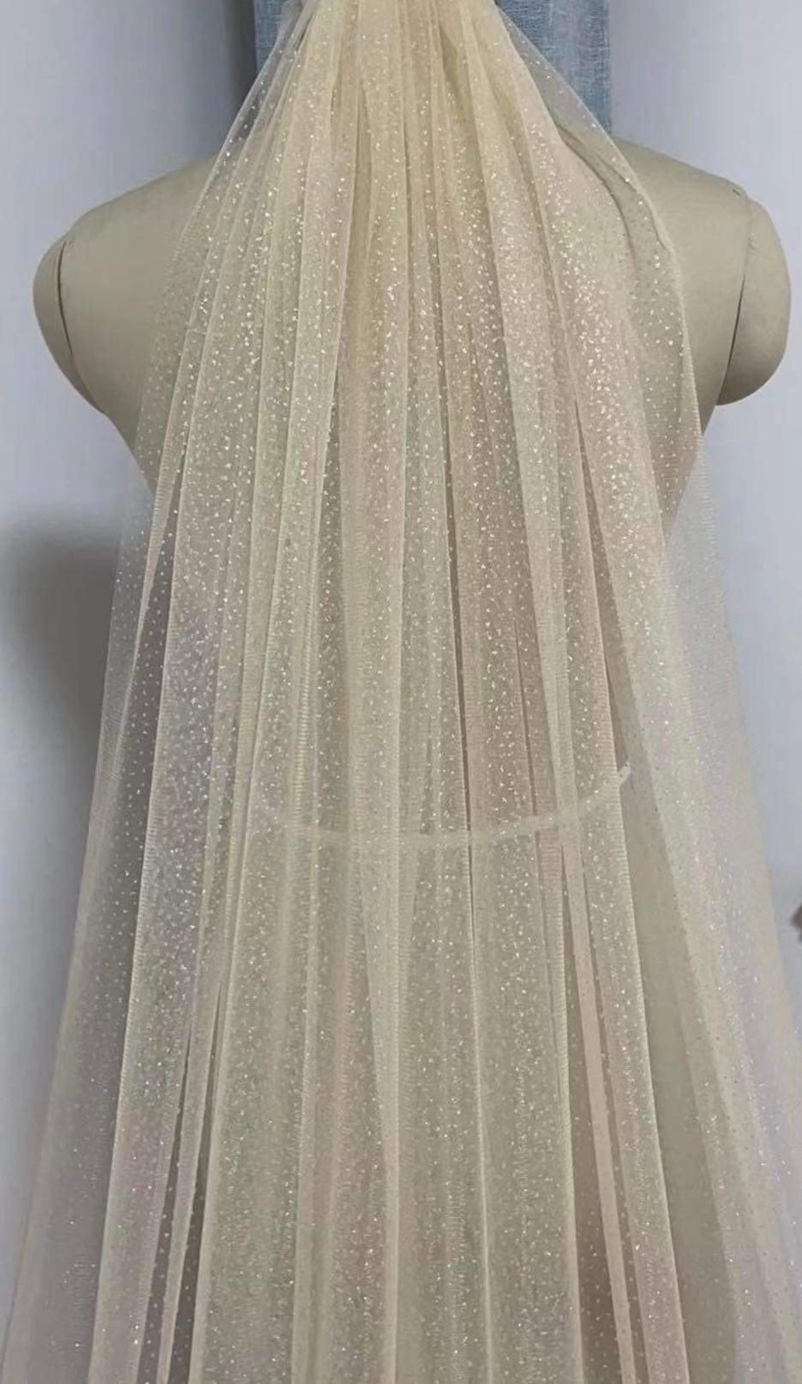 Bridal Glitter Wedding Veil Glitter Sparkle Veil Veil With - Etsy UK