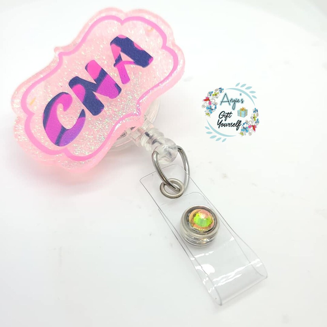 Retractable CNA Badge Reel | ID Nursing Assistant | Cute CNA | Nursing ...