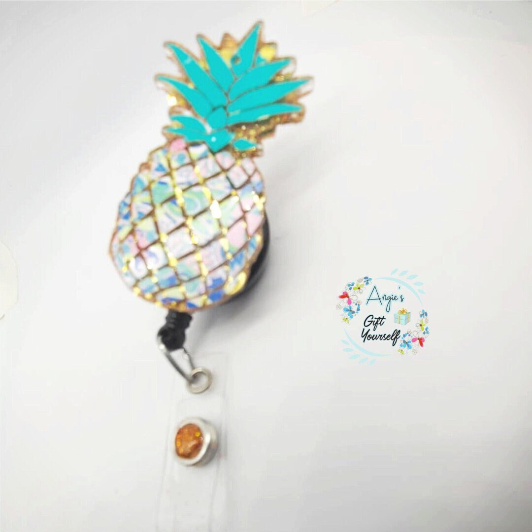 Pineapple Badge Reel | Pineapple Personalized Badge Reel | Badge Reel ...