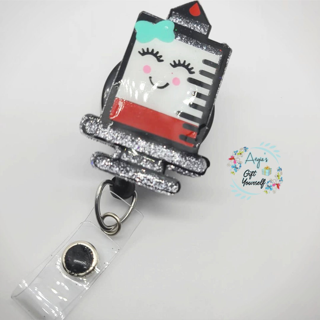 Syringe Badge Reel | Interchangeable Badge Reel | Blood Draw Badge Reel ...