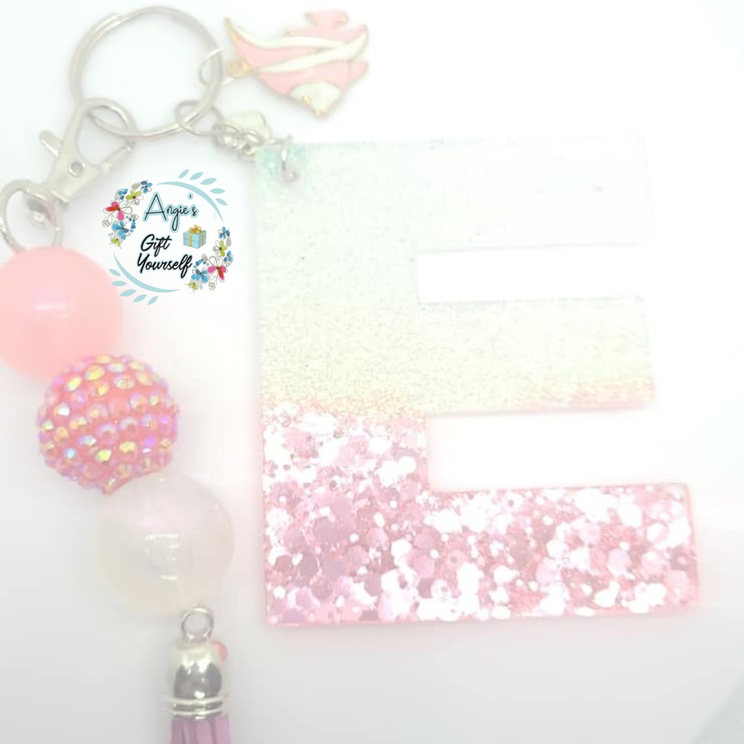 Initial E Keychain| Letter E Keychain | Keychain Letter E | E Keychain ...