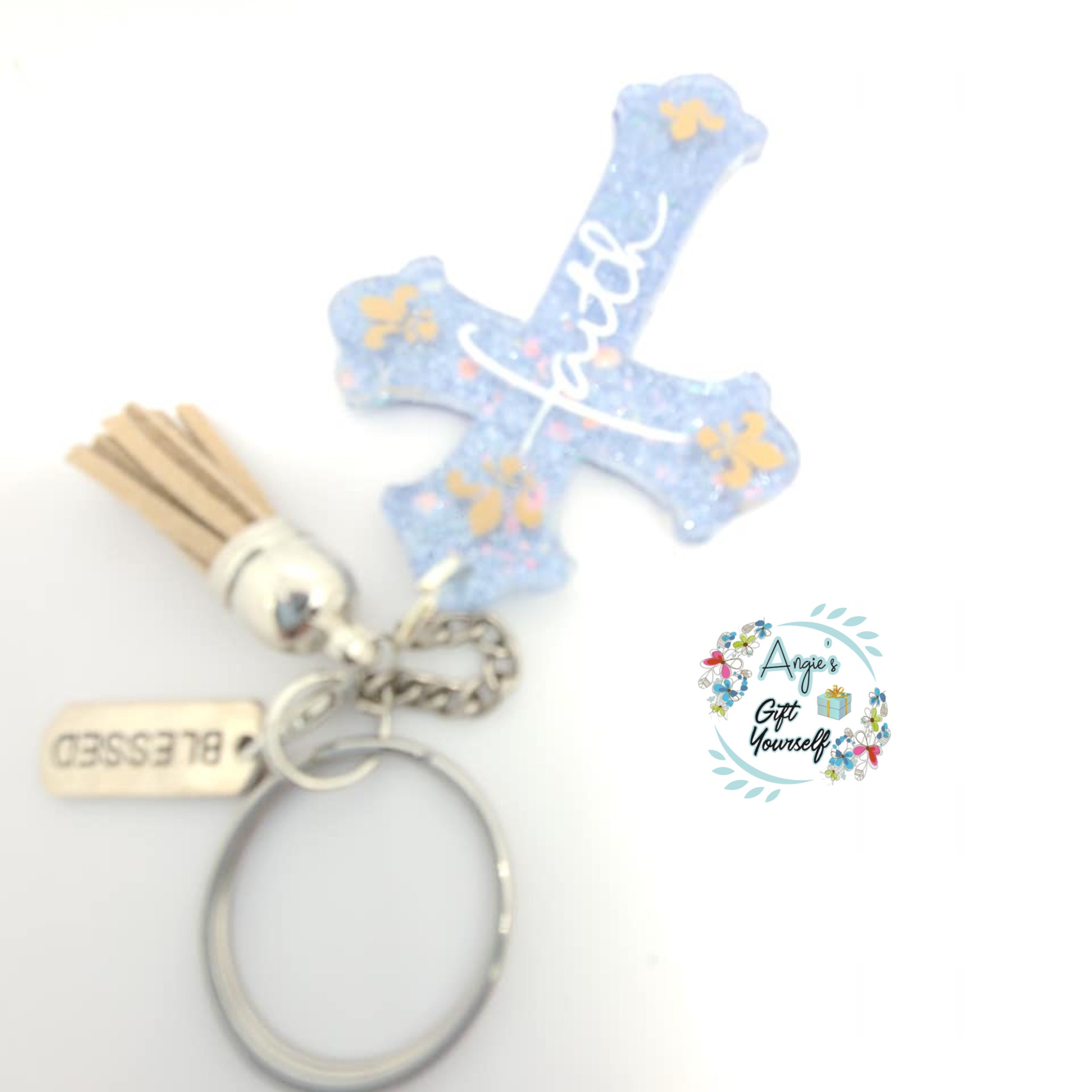 Faith Keychain Cross Keychain Keychain Faith Keychain | Etsy