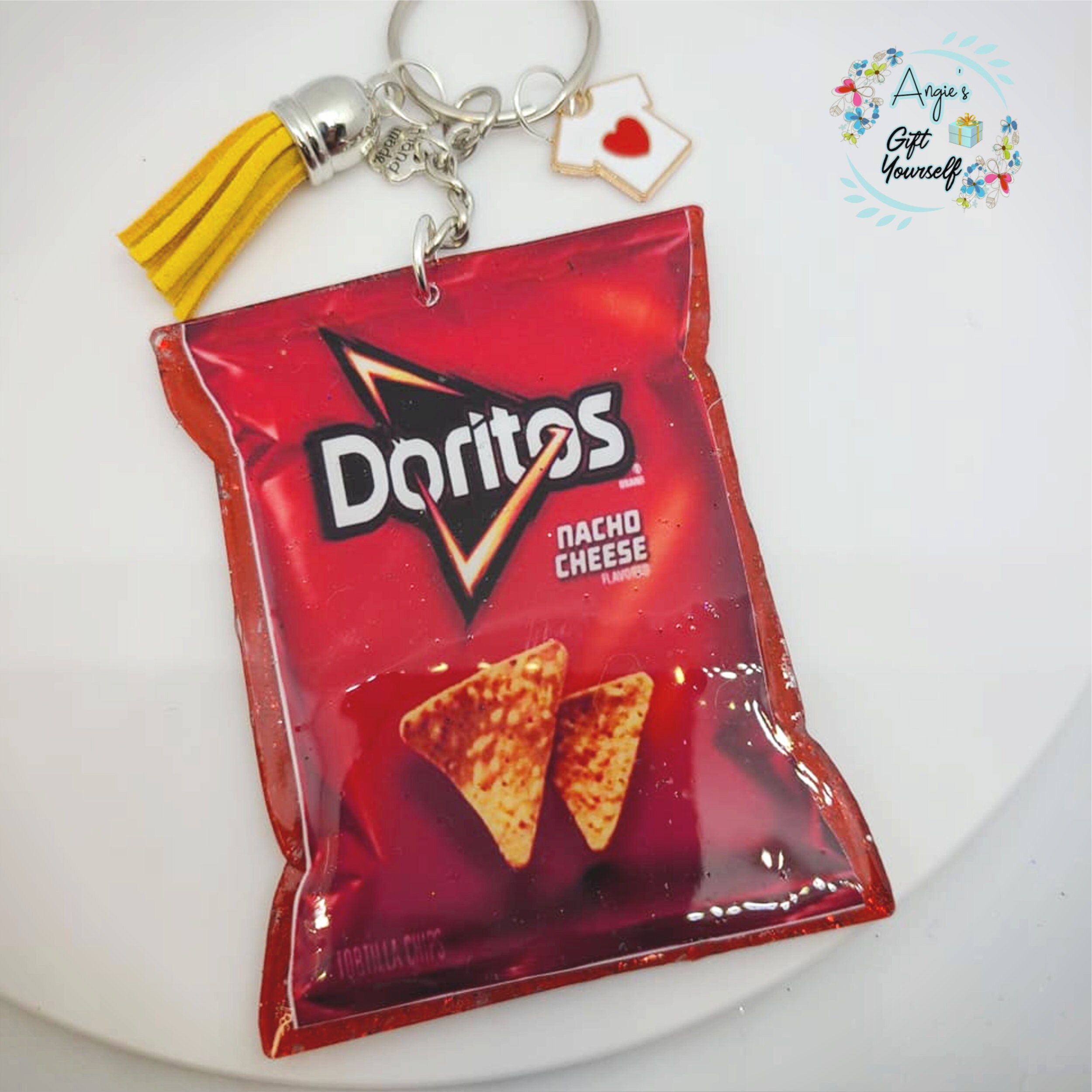Nacho Cheese Doritos Keychain Doritos Keychain Snacking | Etsy