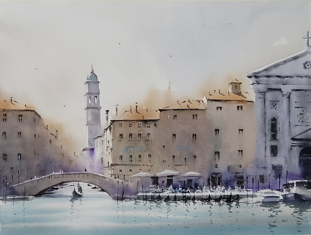 Watercolor Venice Original Watercolor Painting Locanda Vivaldi ...