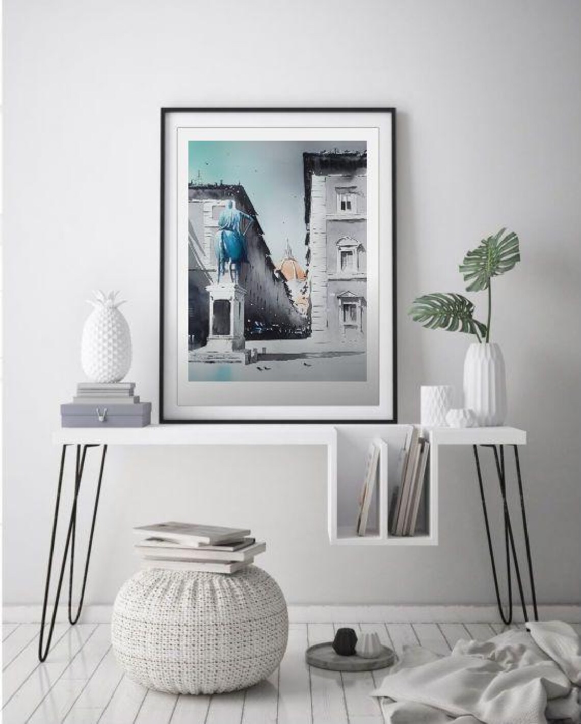 Watercolor Florence, Originial Watercolor Painting, Monument of ...