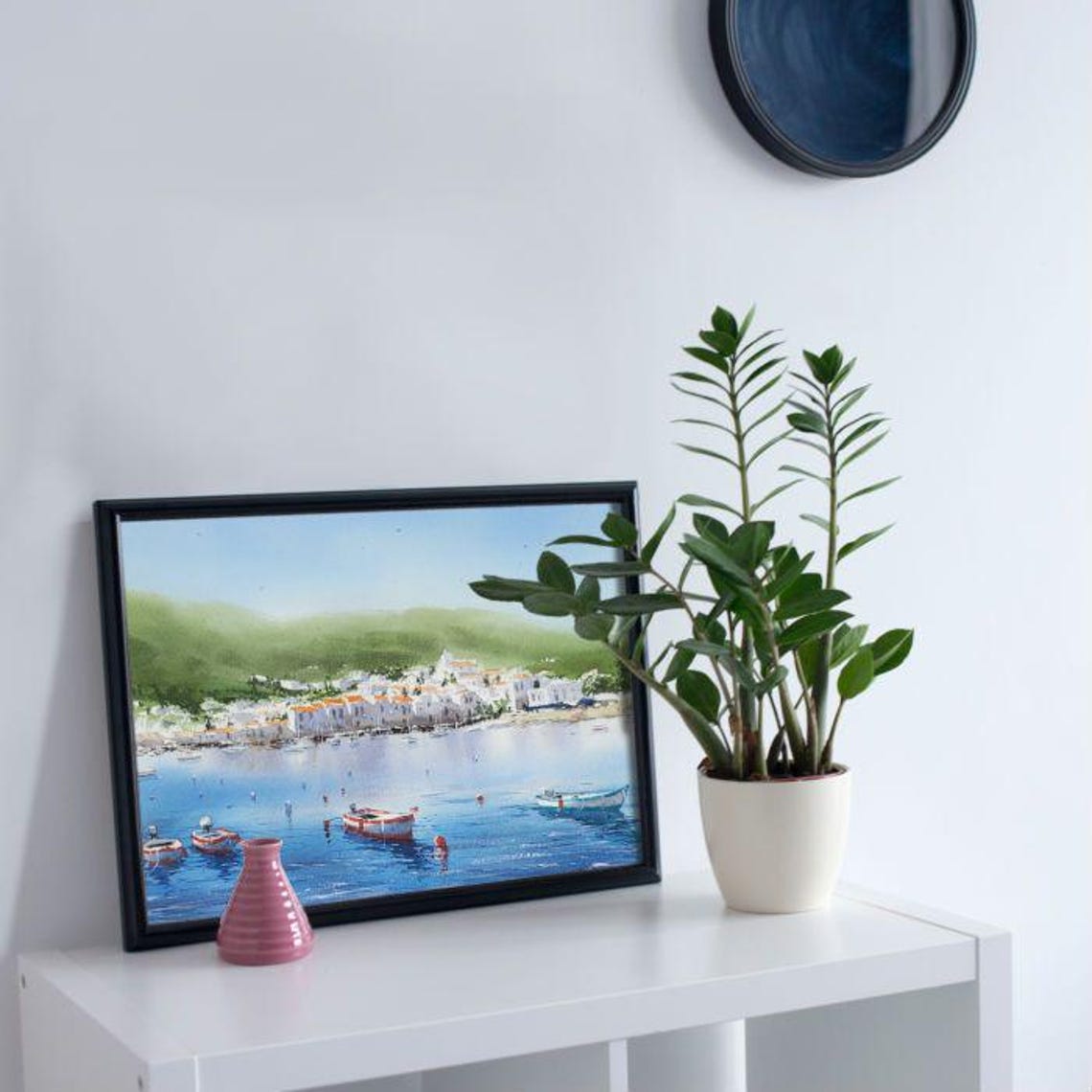 Watercolor Cadaques, Original Hand Made Painting, Costa Brava, Spain ...