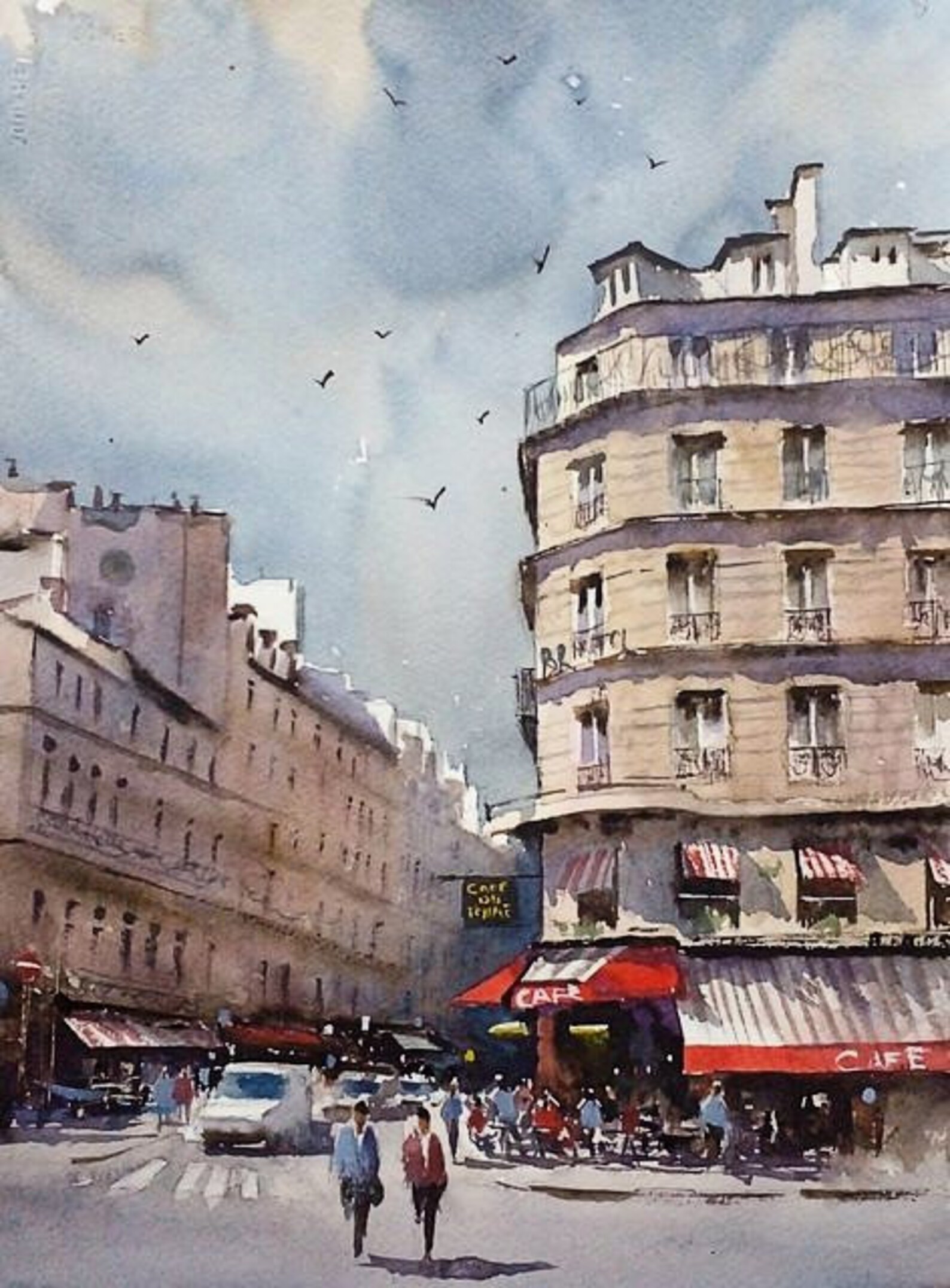 Watercolor Paris Original Watercolor Painting Watercolor - Etsy