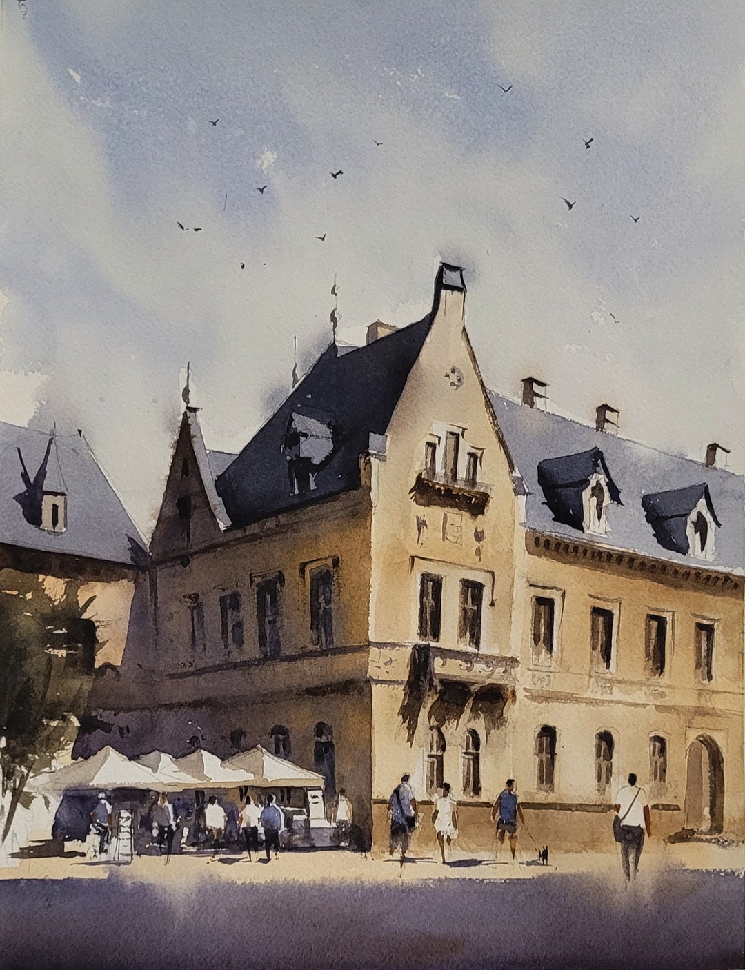 Watercolor Prague Original Watercolor Painting New Provost - Etsy